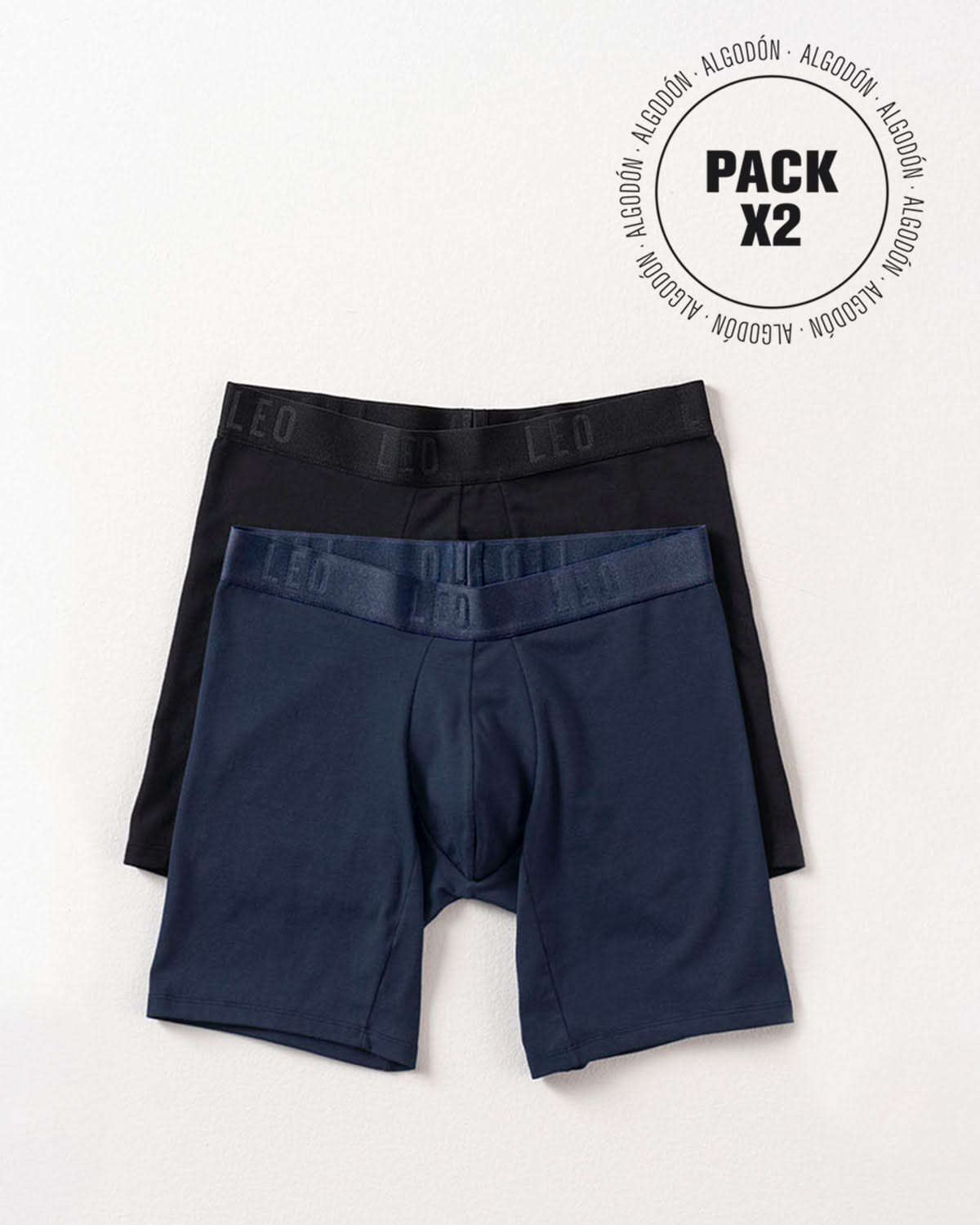 Paquete x2 bóxers largos ajustado con algodón | Leonisa Costa Rica