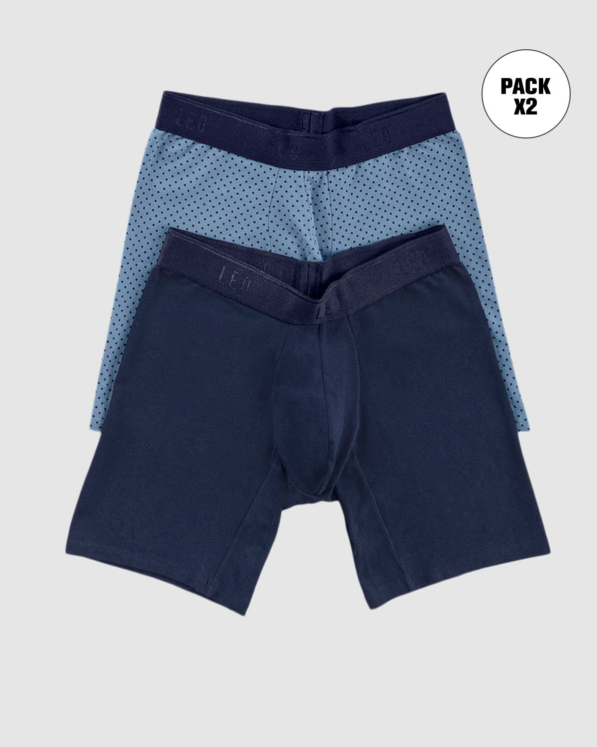 Paquete x2 bóxers largos ajustado con algodón | Leonisa Costa Rica